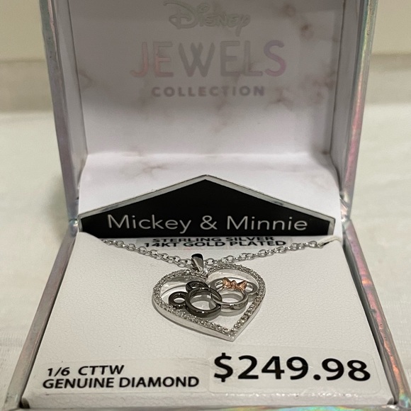 Disney | Jewelry | Disney Jewels Collection Mickey And Minnie Necklace ...